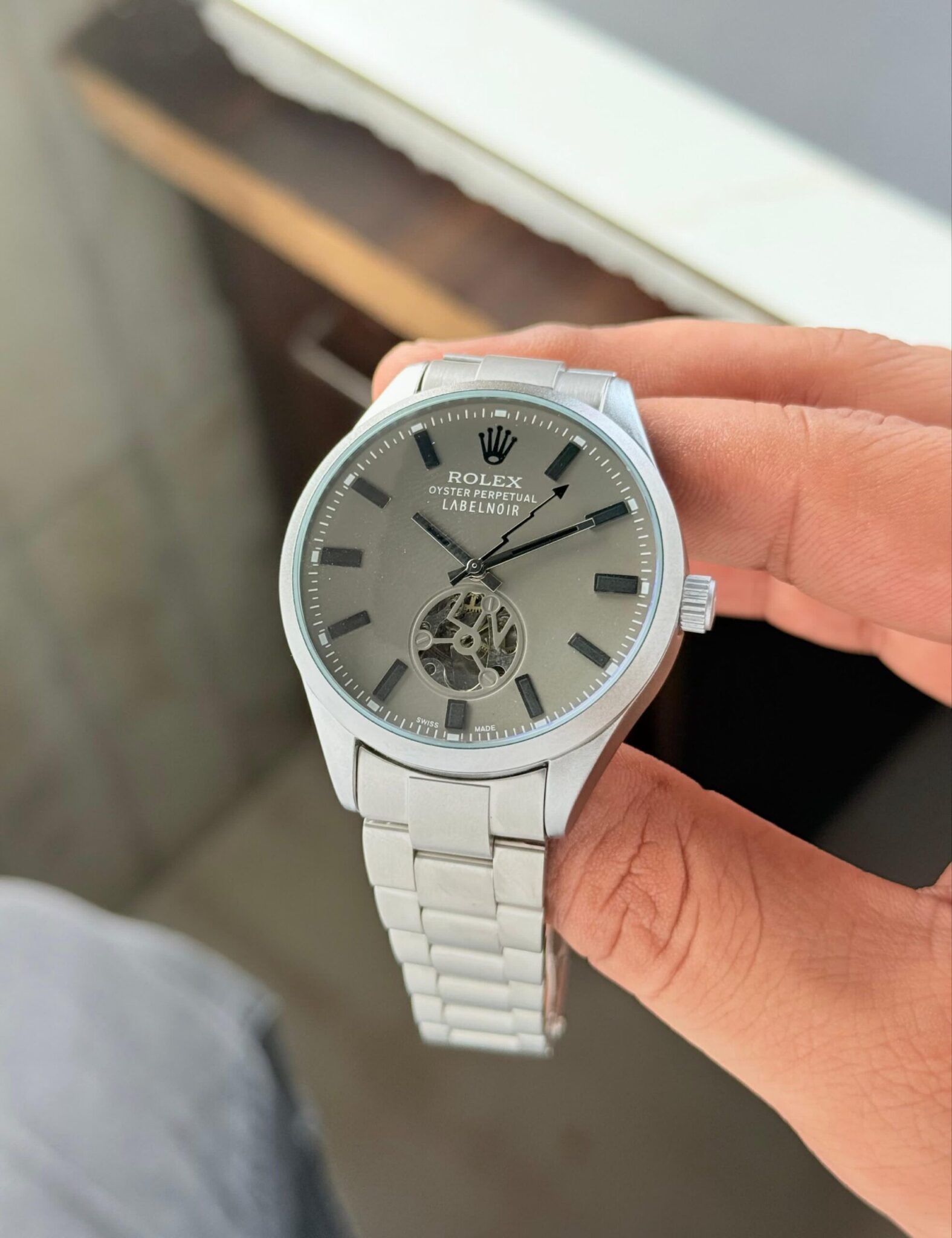 Rolex Label Noir Grey Tourbillon First Copy Watch